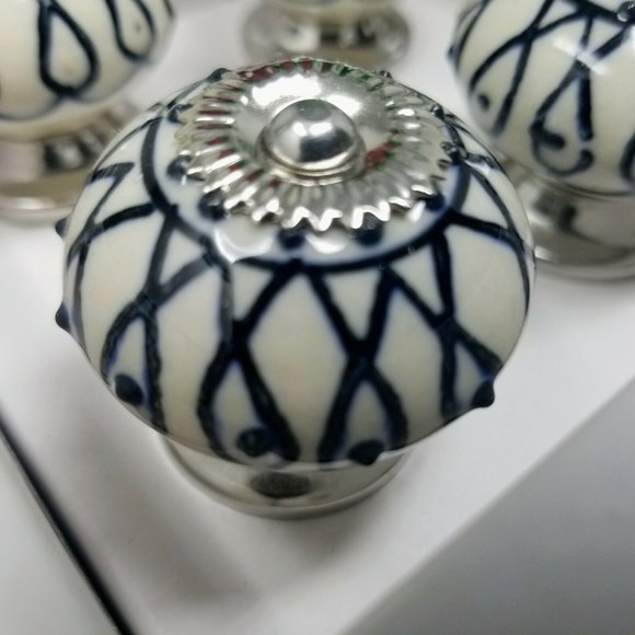 Casa Decor | Storage & Organization | Casa Decor Ceramic Blue Drawer Cabinet Pulls Knobs 2 ...